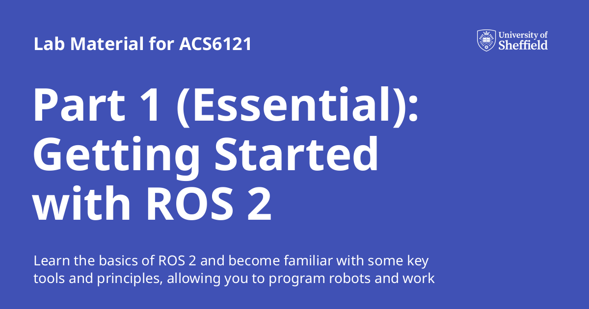 Part 1 (Essential): Getting Started with ROS 2 - Lab Material for ACS6121