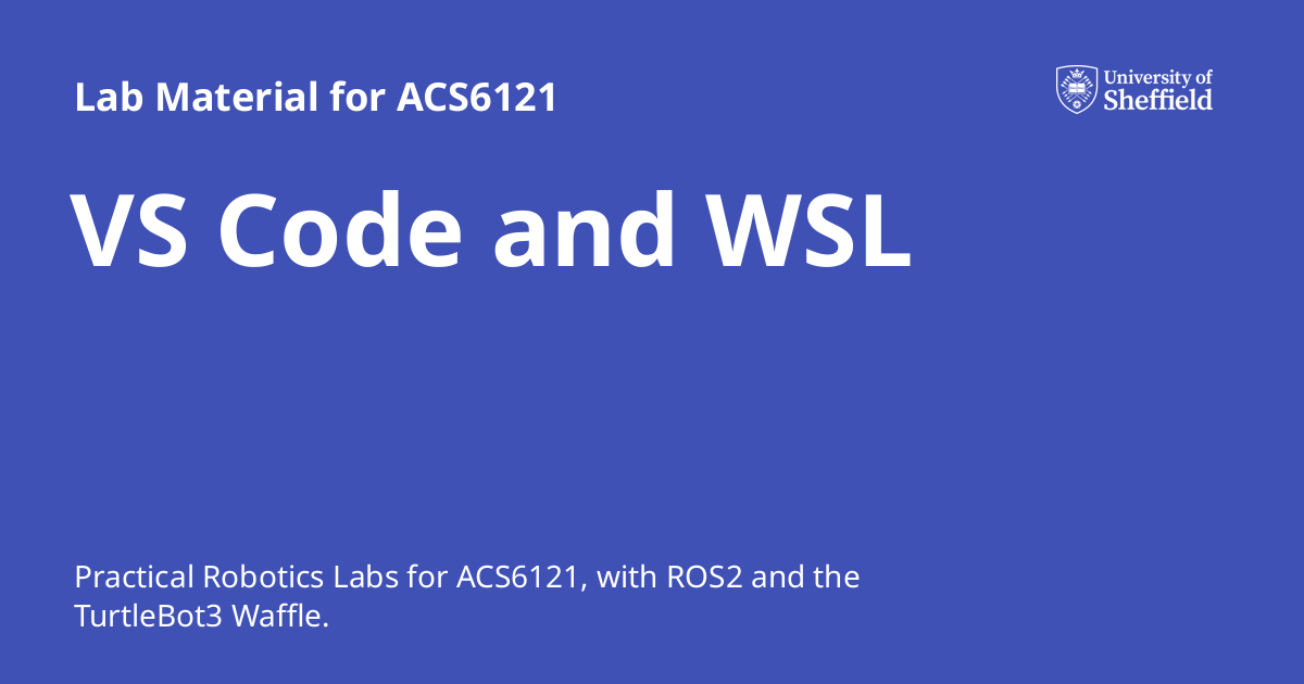 VS Code and WSL - Lab Material for ACS6121