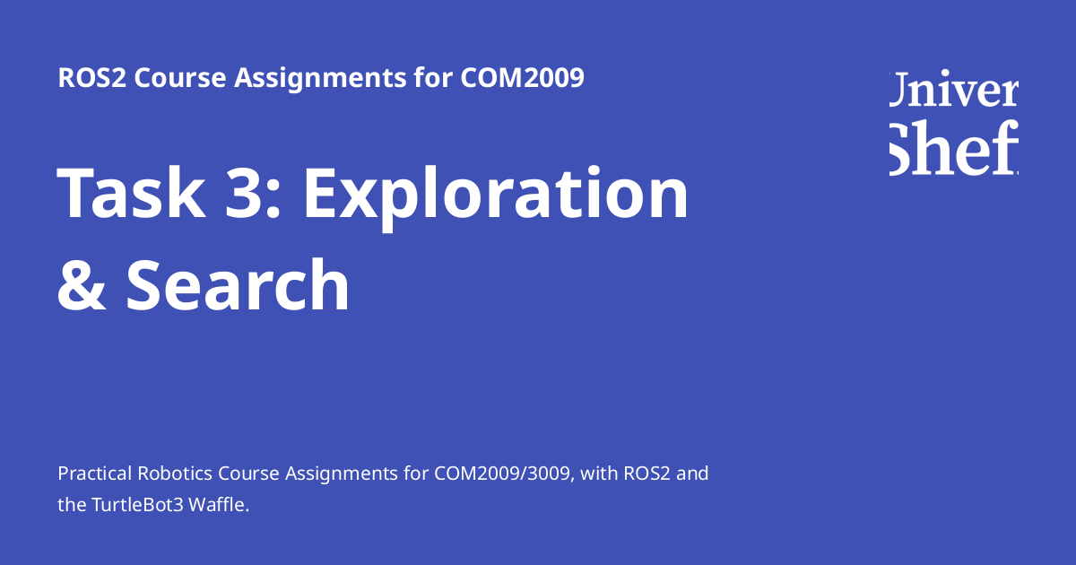 Task 3: Exploration & Search - ROS2 Course Assignments for COM2009