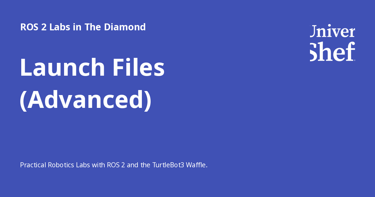 Launch Files (Advanced) - ROS 2 Labs in The Diamond